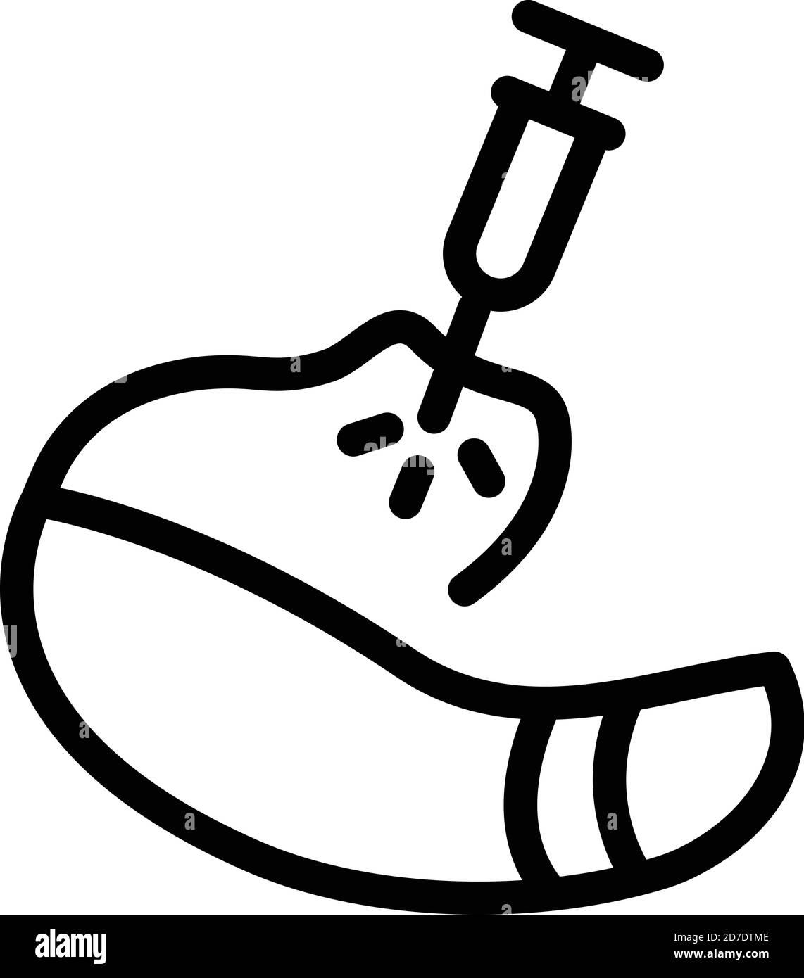Syringe plastic surgery icon. Outline syringe plastic surgery vector ...