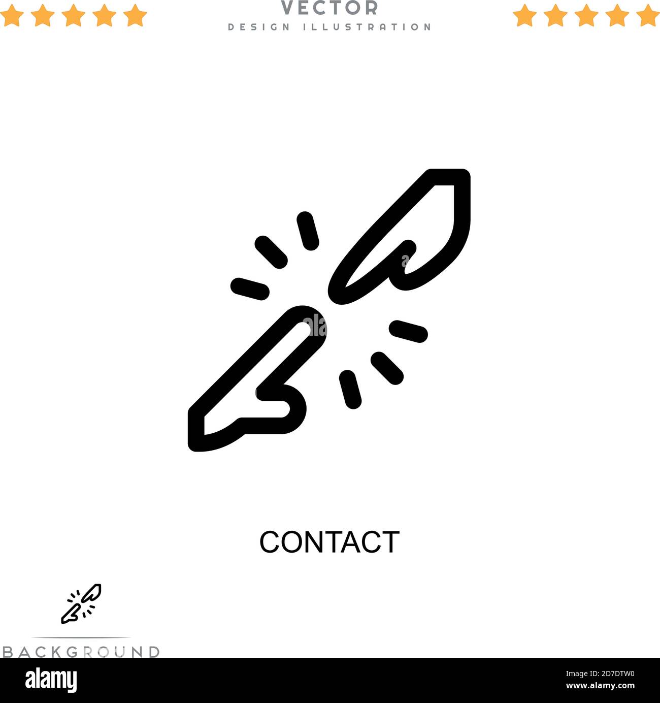 Contact icon. Simple element from digital disruption collection. Line ...