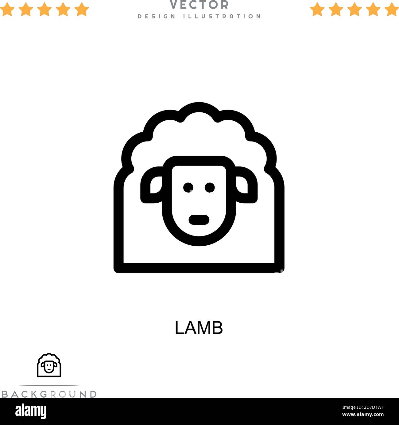 Lamb icon. Simple element from digital disruption collection. Line Lamb ...