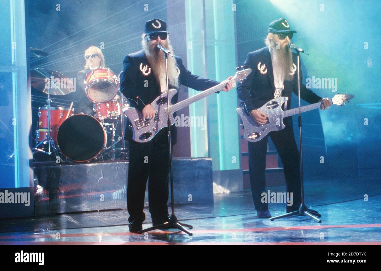 Billy Gibbons und Billy Etheridge von ZZ Top, amerikanische Rockband ...