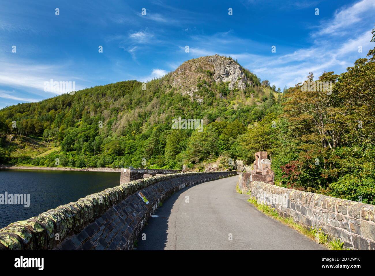 Looking towards Raven Crag from Thirlmere dam, Lake District, UK Stock ...