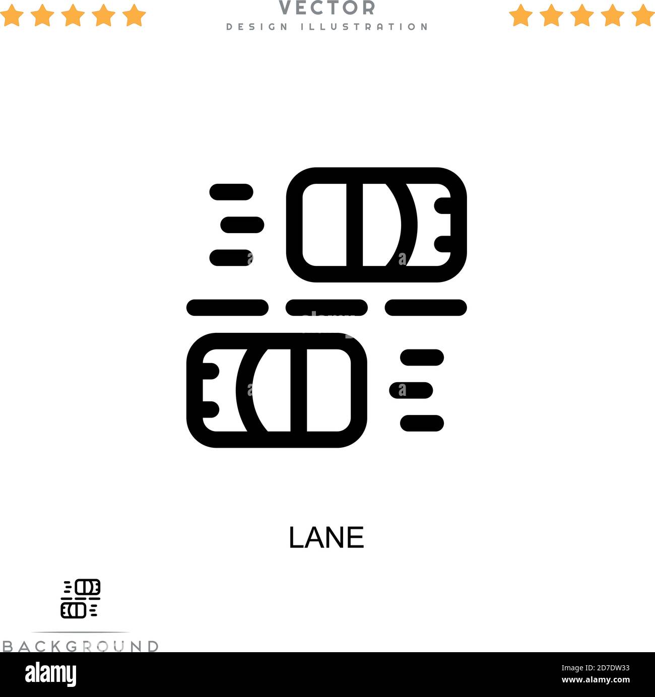 Lane icon. Simple element from digital disruption collection. Line Lane ...