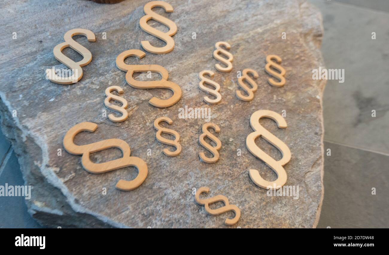 paragraph sign as symbol for the legal system and the law Stock Photo ...