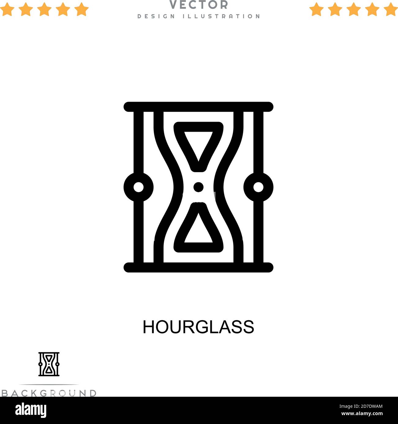 Hourglass icon. Simple element from digital disruption collection. Line ...