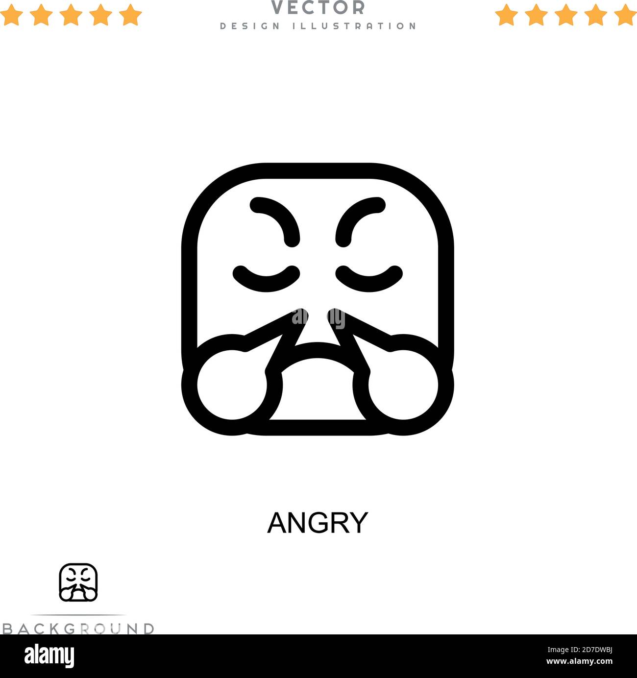 Angry icon. Simple element from digital disruption collection. Line ...