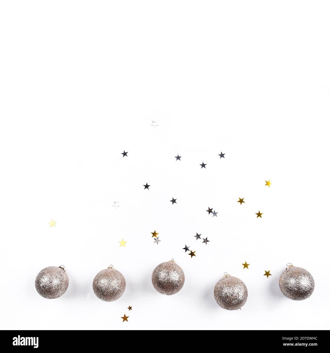 Christmas decoration silver confetti Cut Out Stock Images & Pictures ...