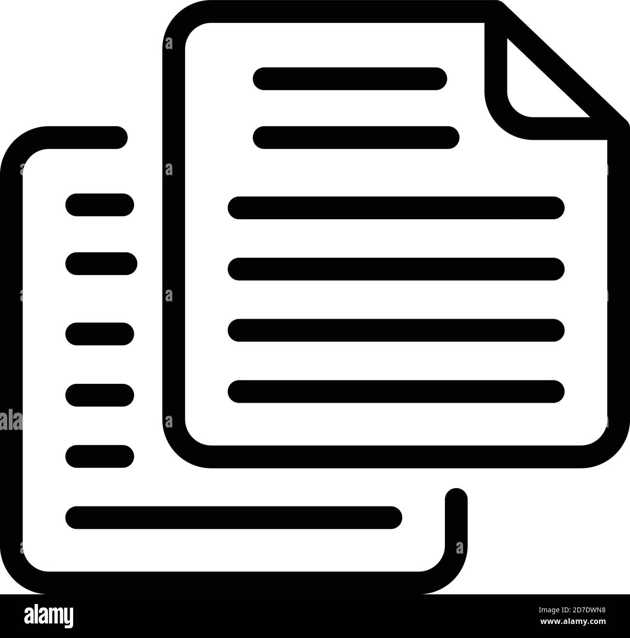 Copy paper writing icon. Outline copy paper writing vector icon for web ...