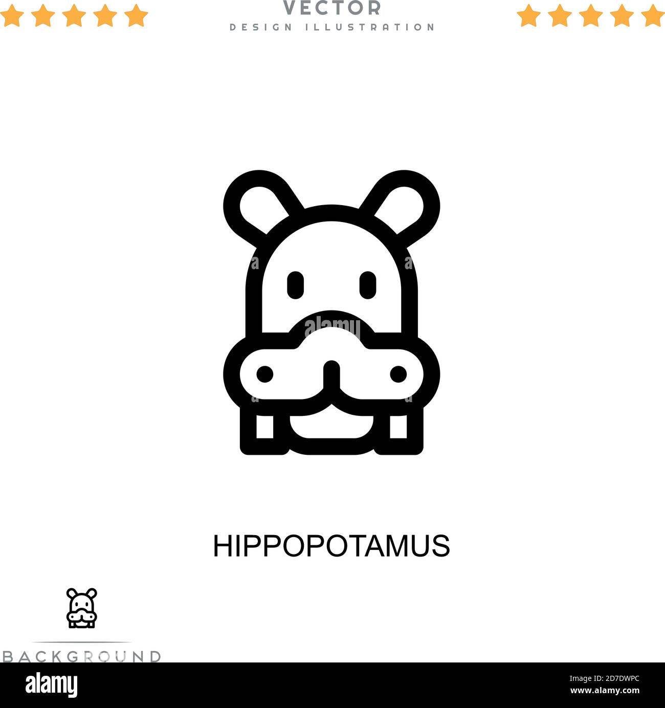 Hippopotamus icon. Simple element from digital disruption collection ...