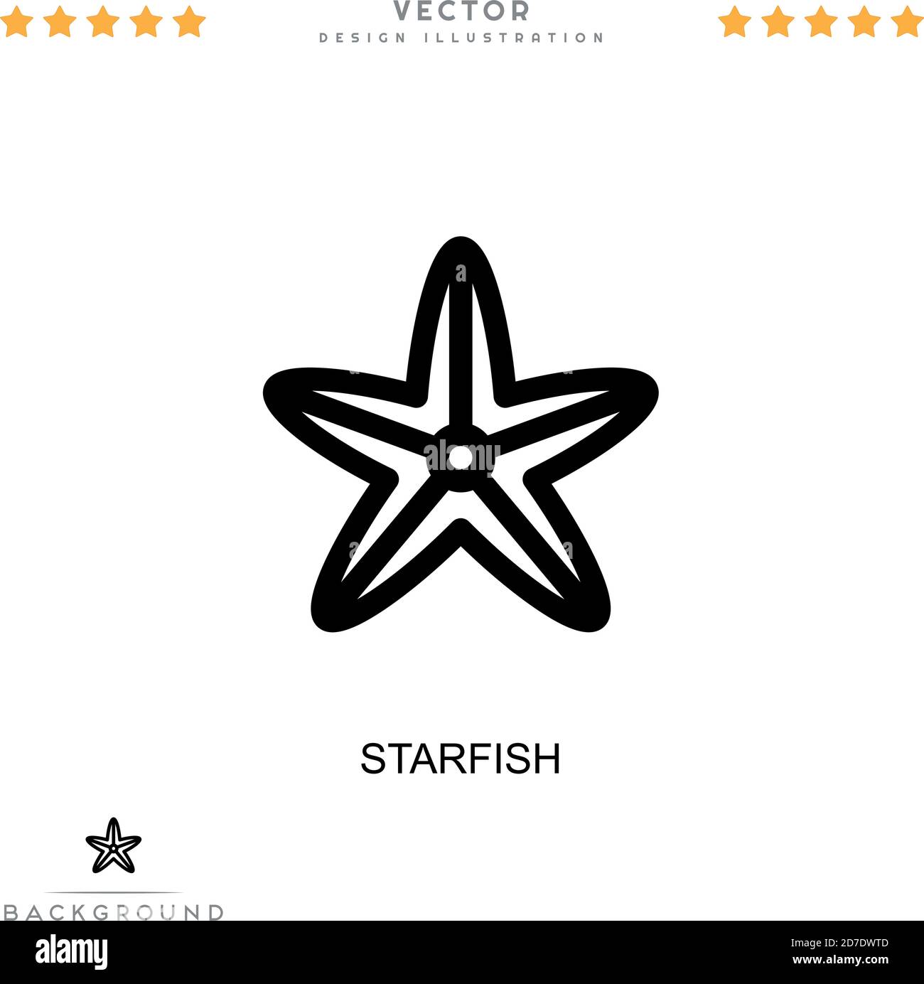 Starfish icon. Simple element from digital disruption collection. Line ...