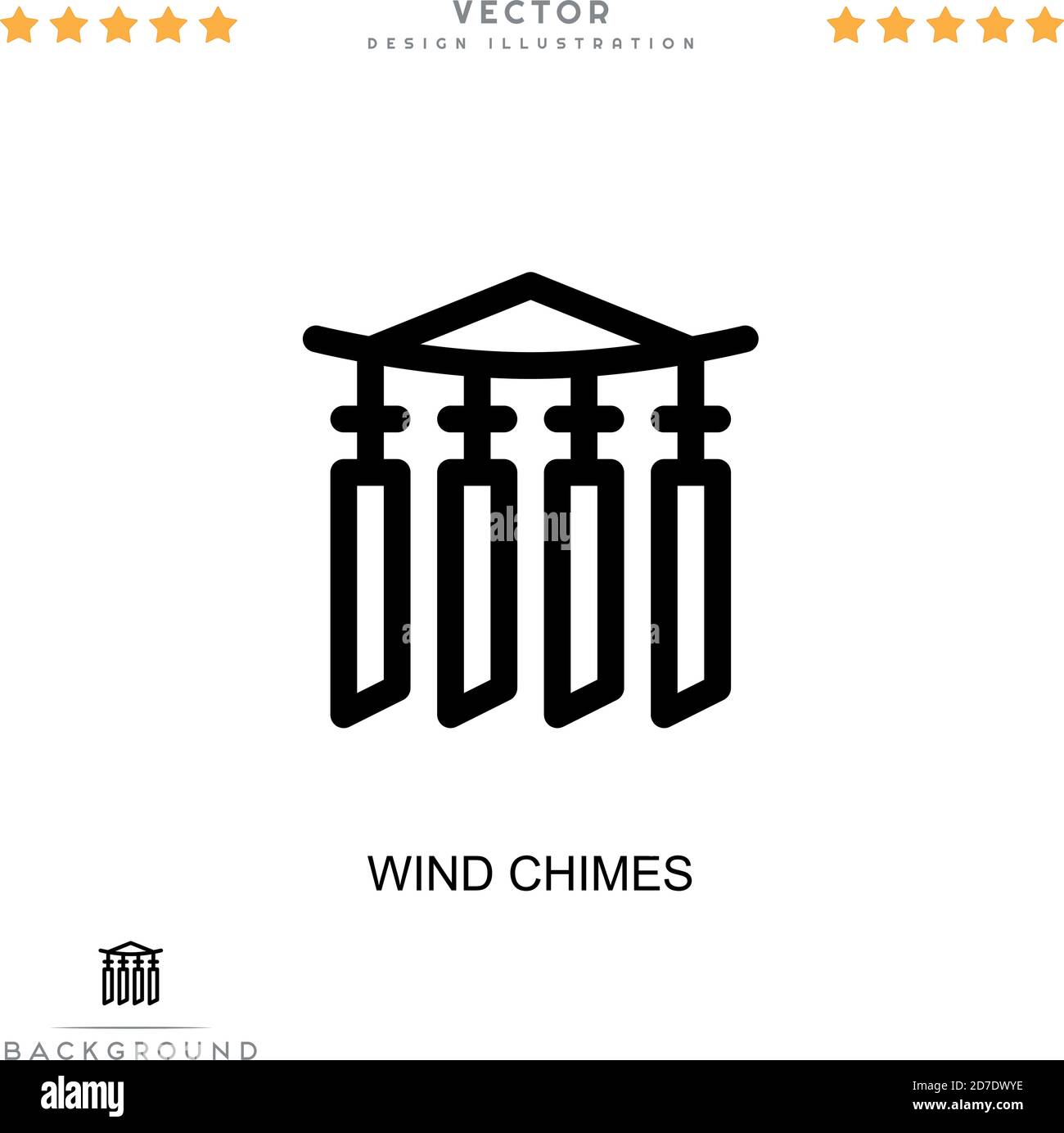 Wind chimes icon. Simple element from digital disruption collection ...