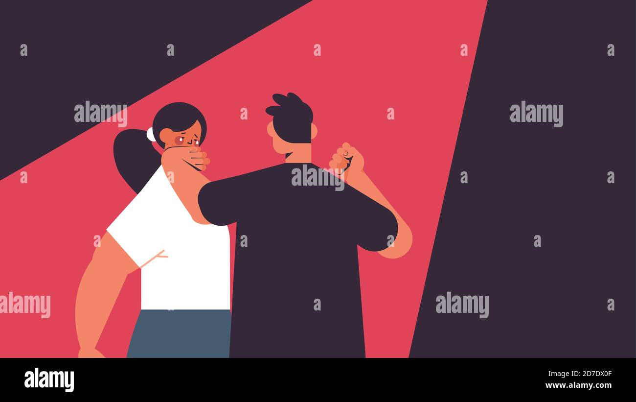 angry man punching and hitting woman stop domestic violence and ...