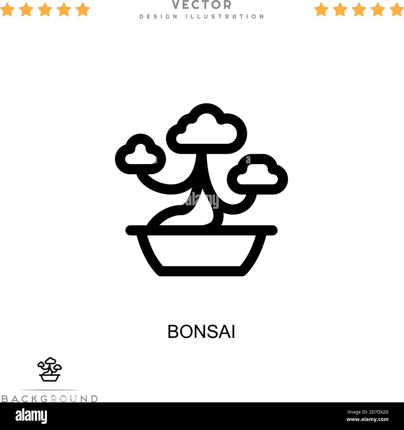 Bonsai icon. Simple element from digital disruption collection. Line ...