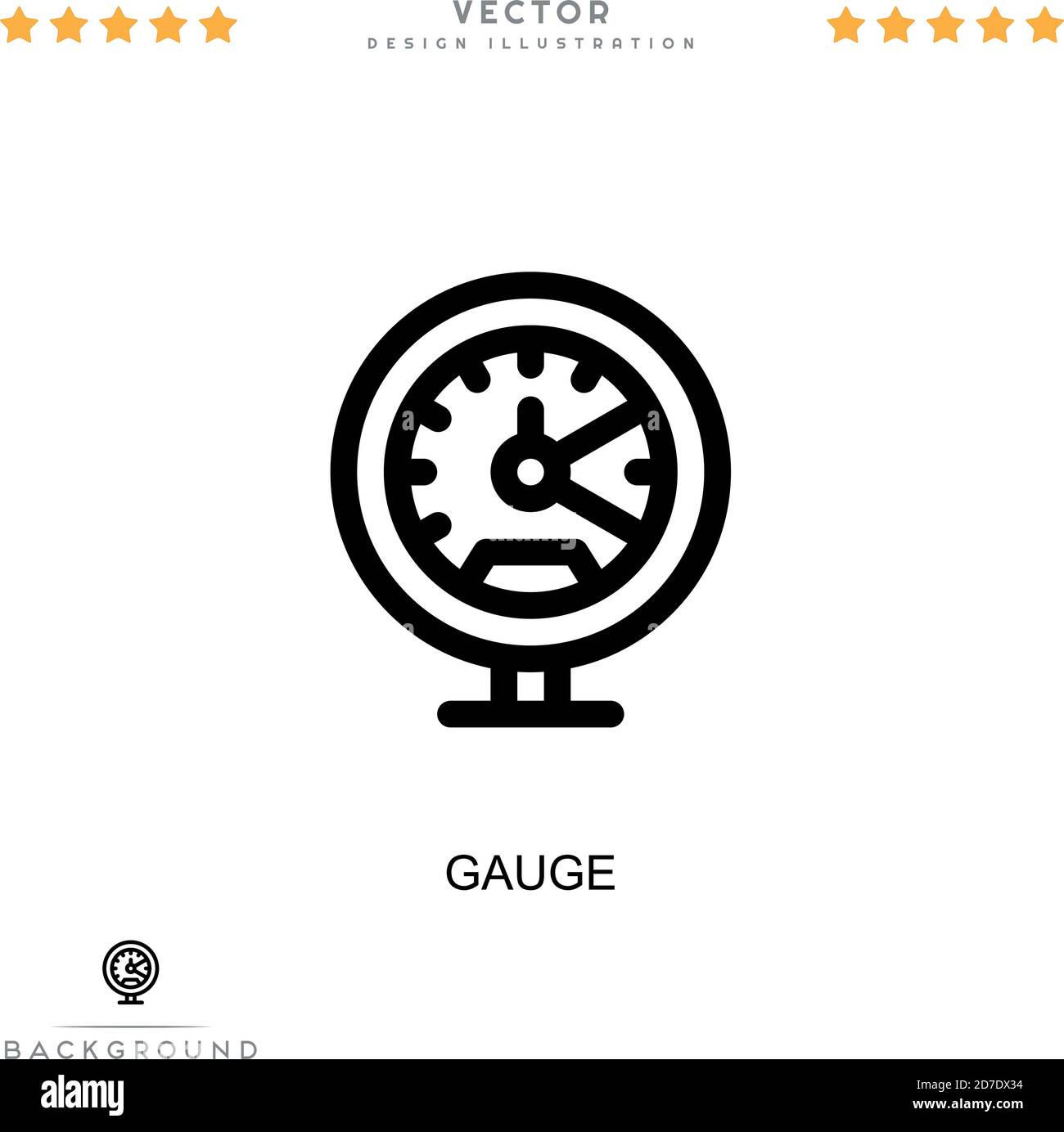 Gauge icon. Simple element from digital disruption collection. Line ...