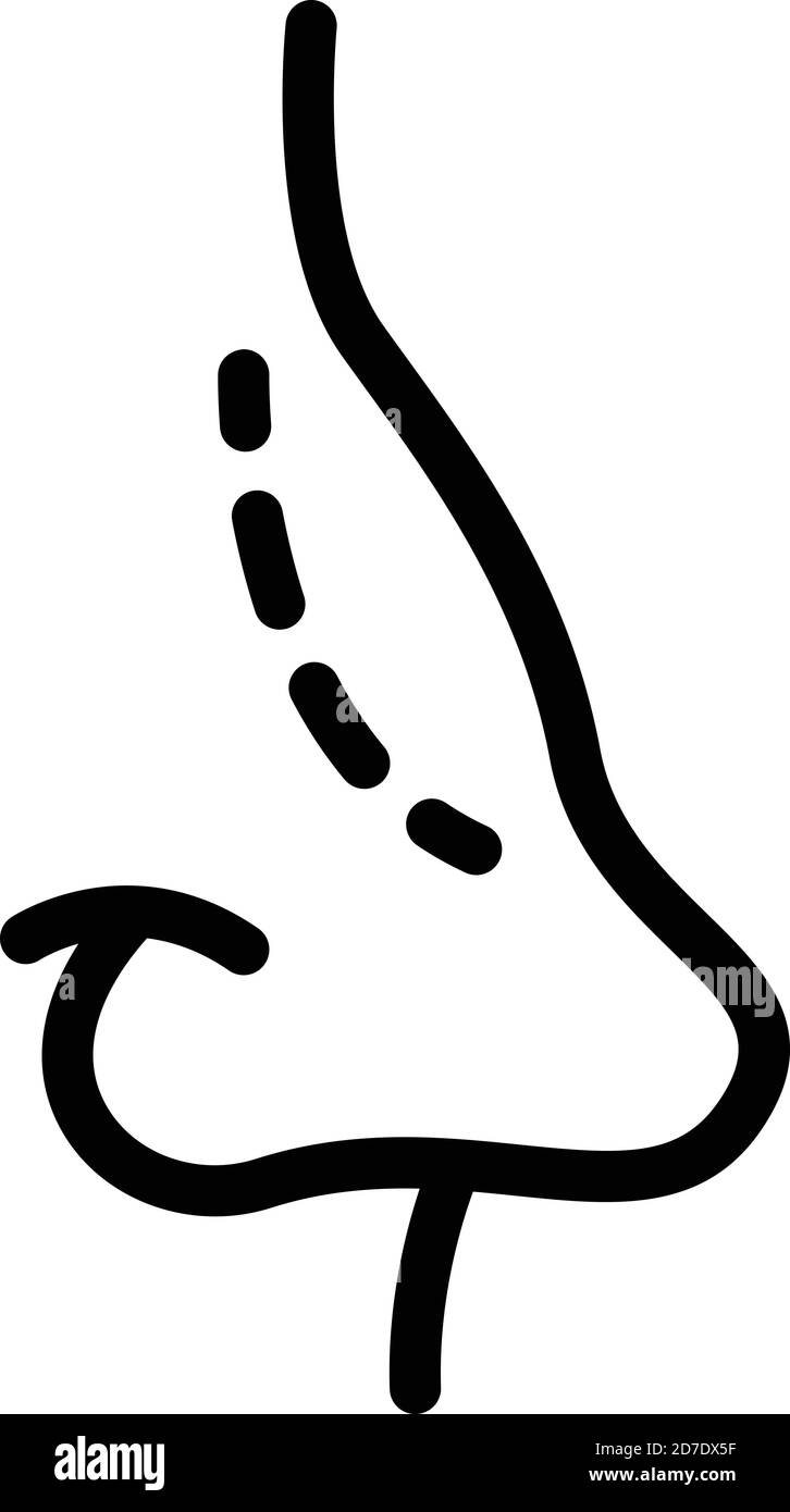 Nose surgical correction icon. Outline nose surgical correction vector ...