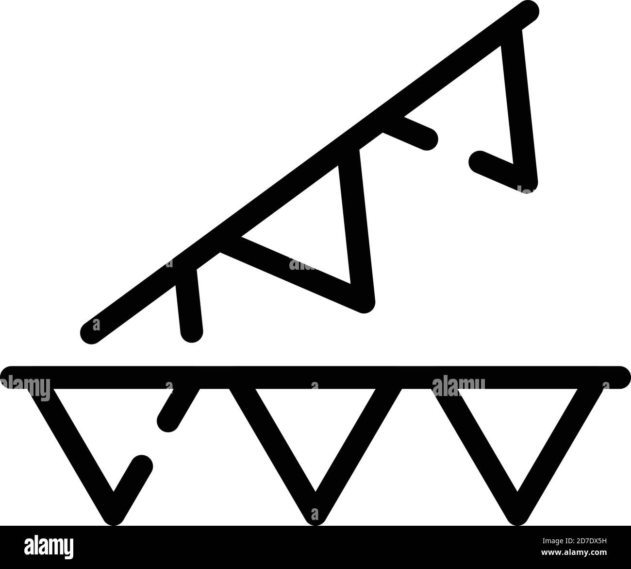 Wedding flags icon. Outline wedding flags vector icon for web design ...