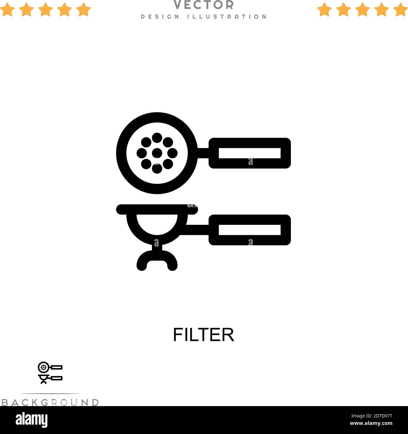 Filter icon. Simple element from digital disruption collection. Line ...