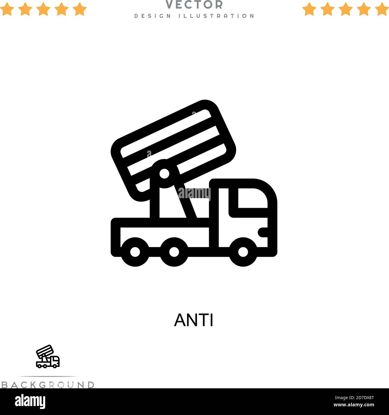 Anti icon. Simple element from digital disruption collection. Line Anti ...