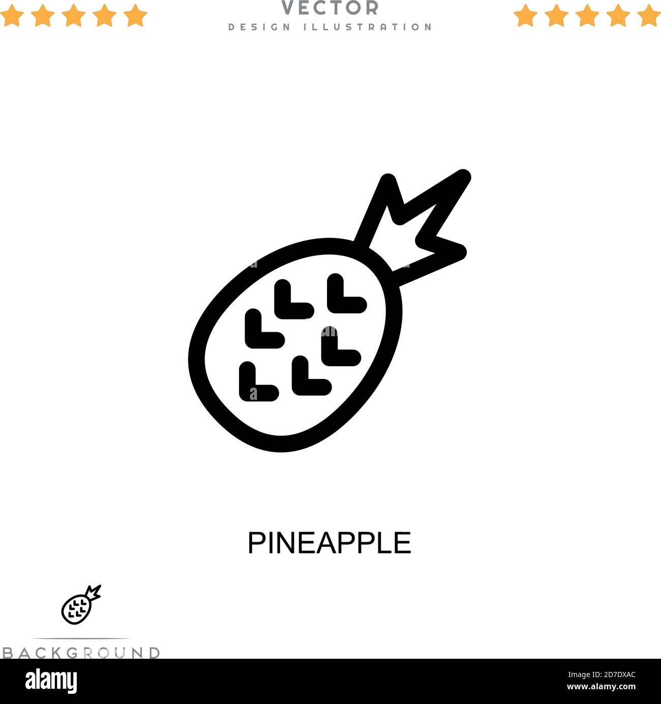 Pineapple icon. Simple element from digital disruption collection. Line ...