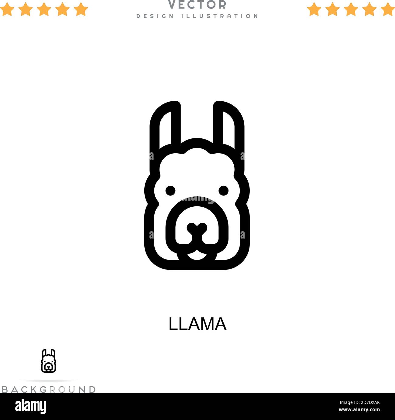 Llama icon. Simple element from digital disruption collection. Line ...