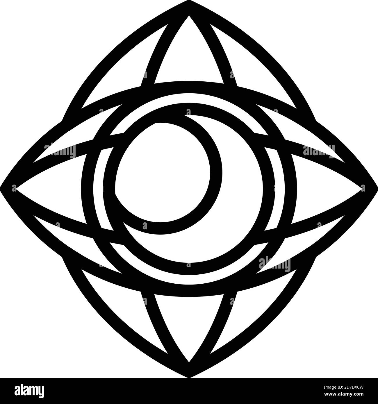Mystic moon icon. Outline mystic moon vector icon for web design ...