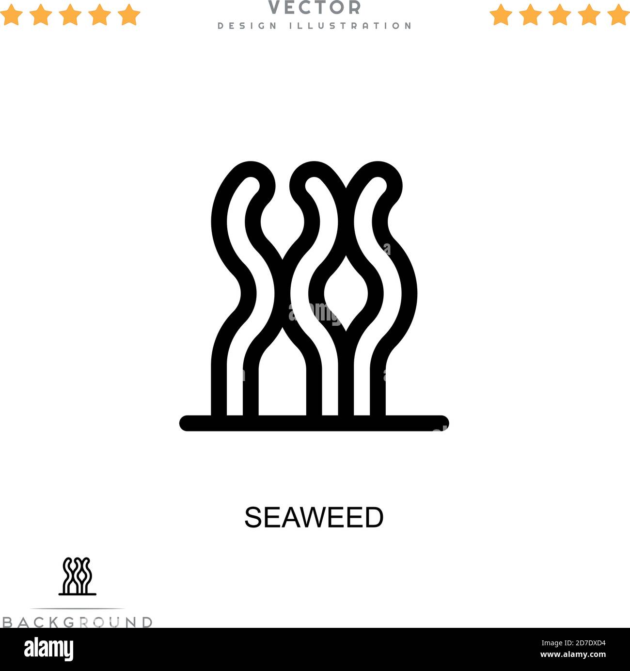 Seaweed icon. Simple element from digital disruption collection. Line ...