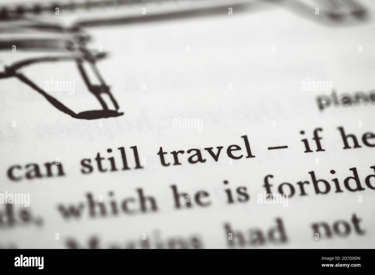 book page text about travel Stock Photo - Alamy