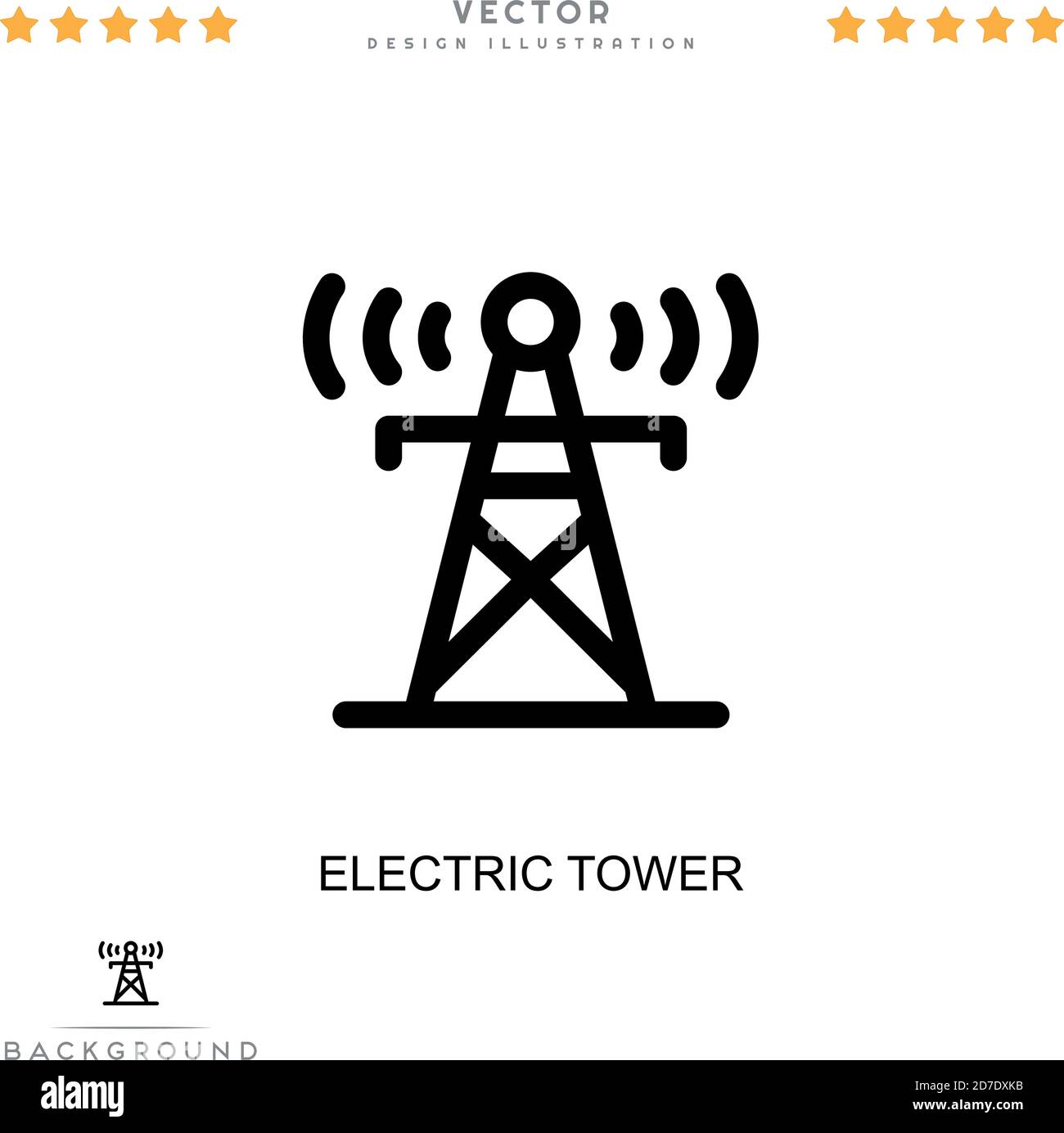 Electric tower icon. Simple element from digital disruption collection ...