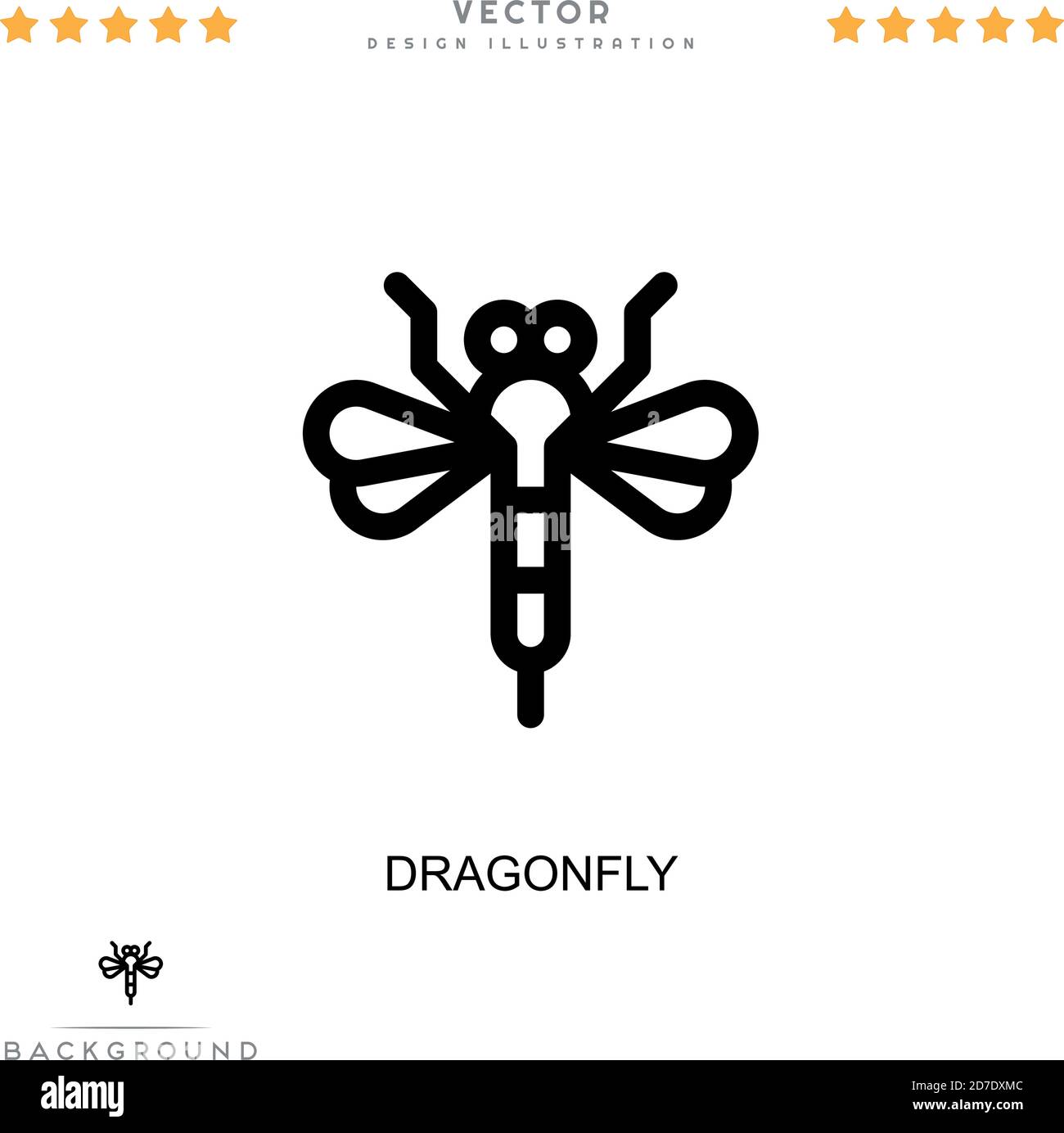 Dragonfly icon. Simple element from digital disruption collection. Line ...