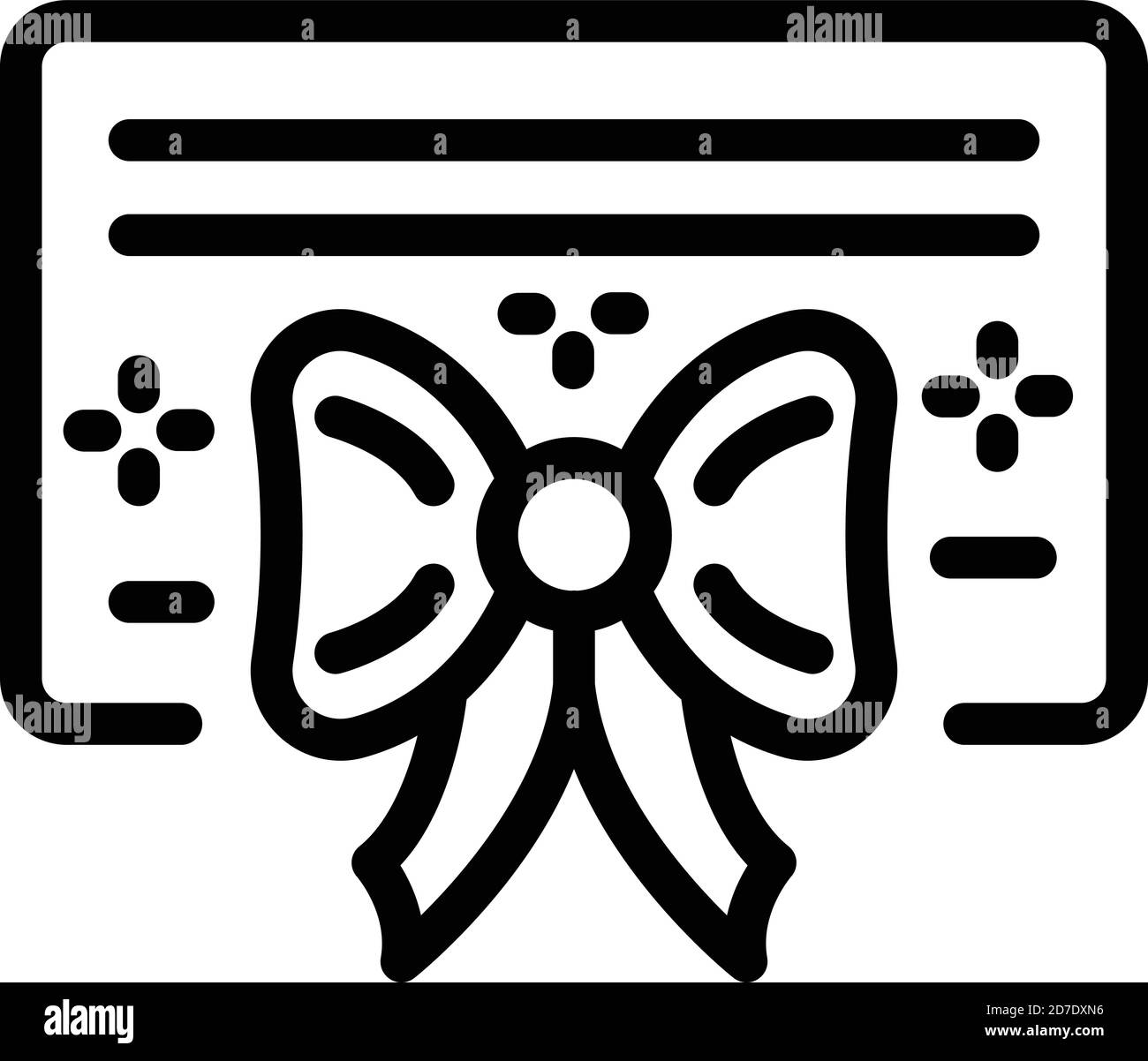 Gift certificate icon. Outline gift certificate vector icon for web ...