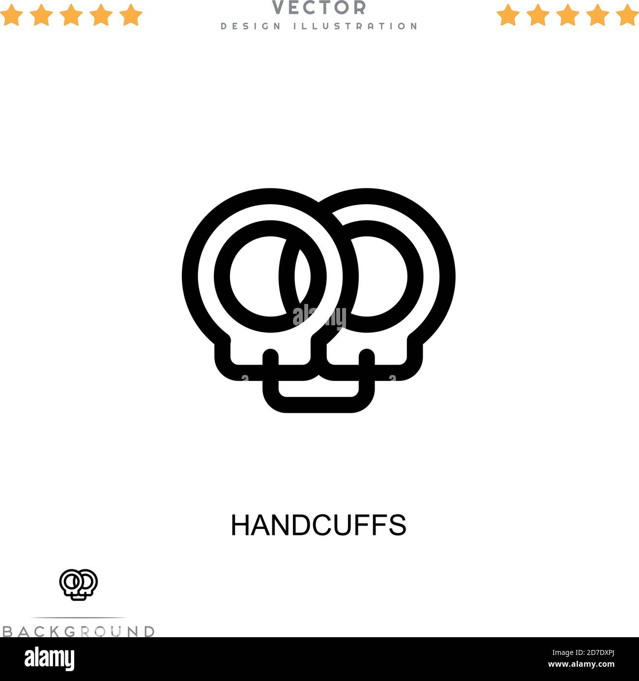 Handcuffs icon. Simple element from digital disruption collection. Line ...