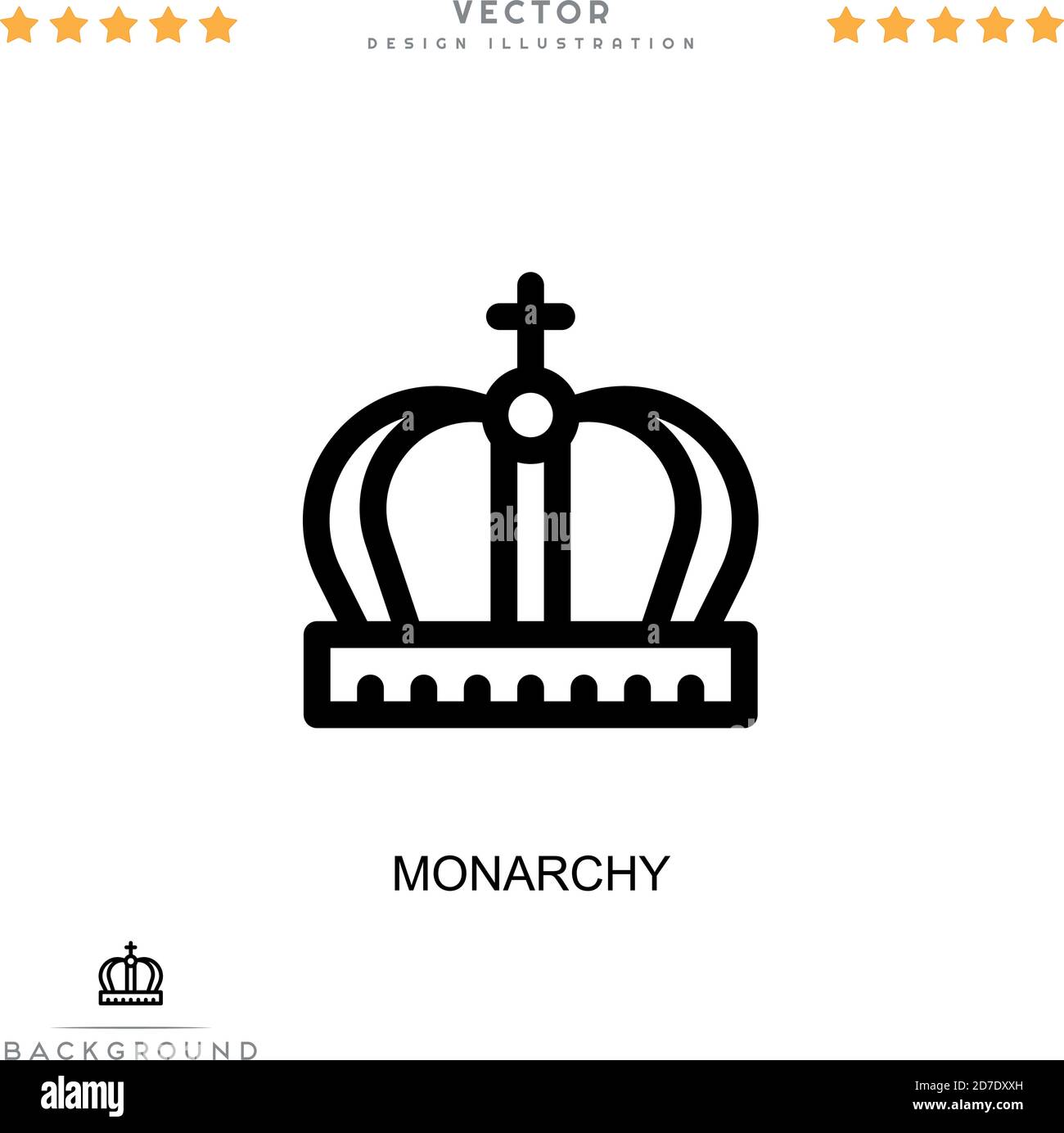 Monarchy icon. Simple element from digital disruption collection. Line ...