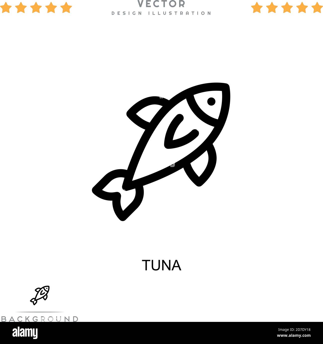 Tuna icon. Simple element from digital disruption collection. Line Tuna ...