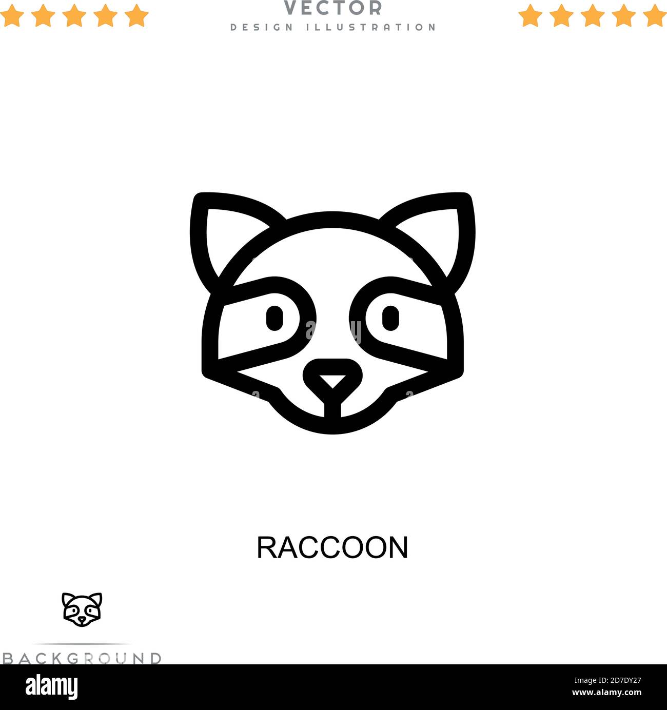Raccoon icon. Simple element from digital disruption collection. Line ...