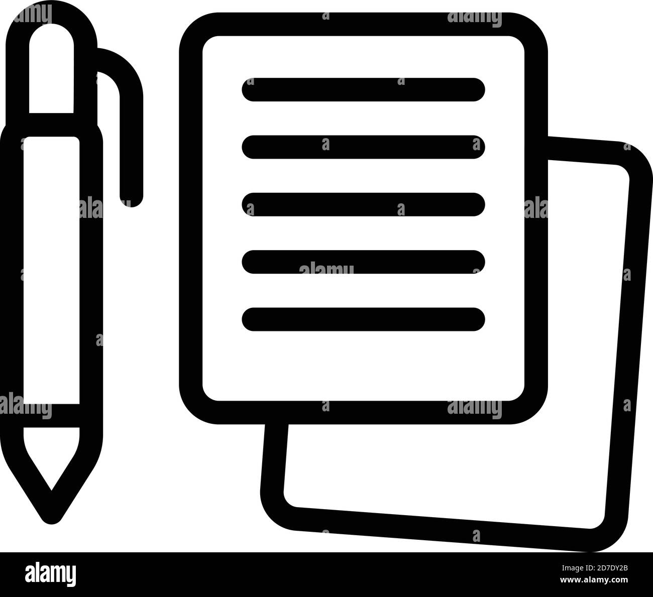 Writing pen icon. Outline writing pen vector icon for web design ...