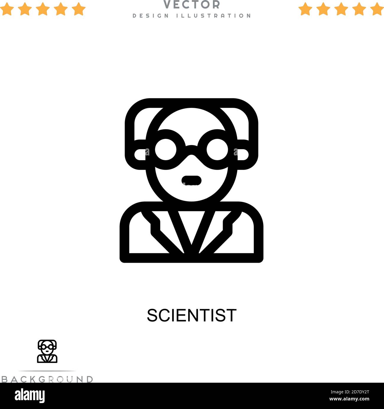 Scientist icon. Simple element from digital disruption collection. Line ...