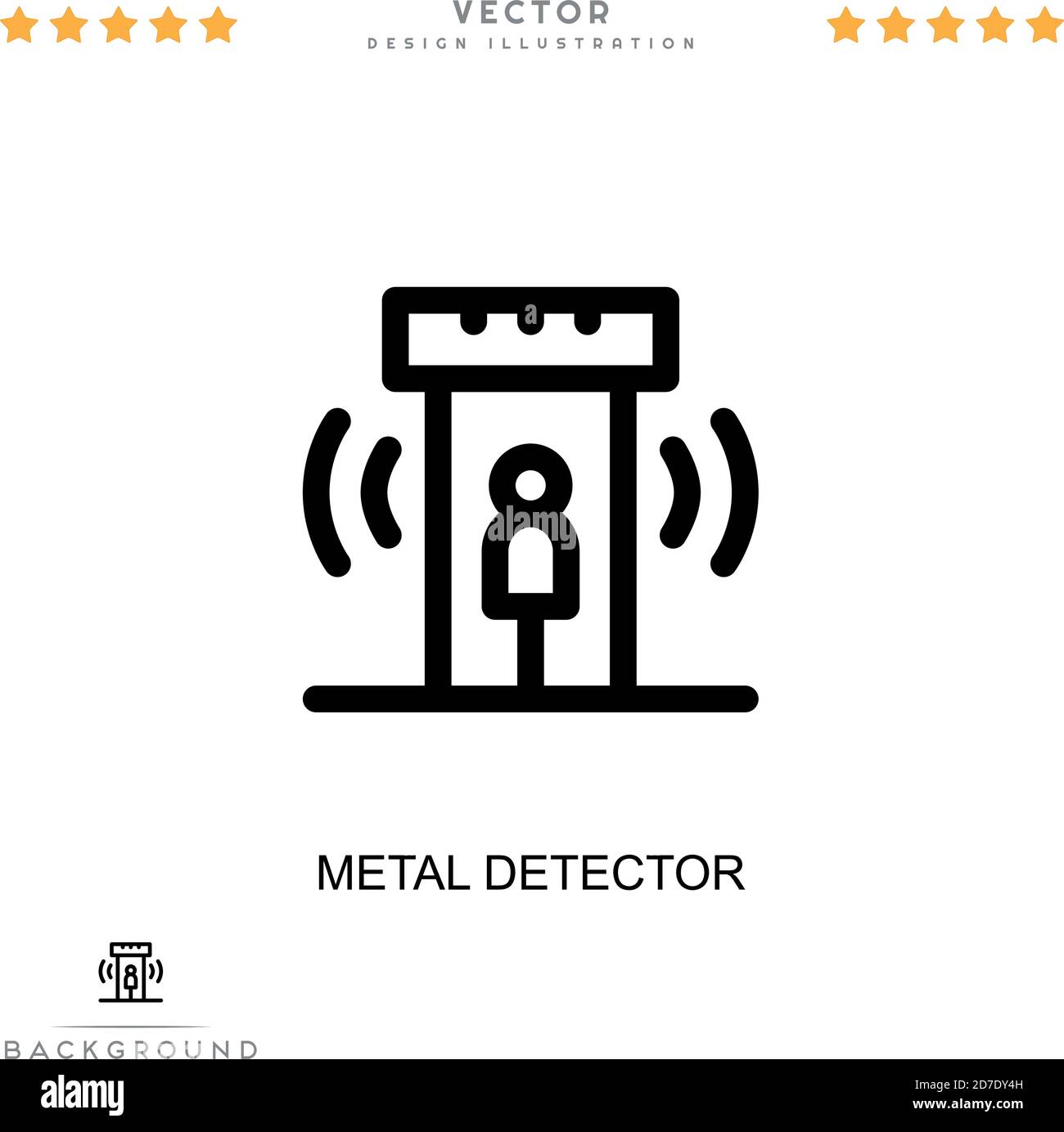 Metal detector icon. Simple element from digital disruption collection ...