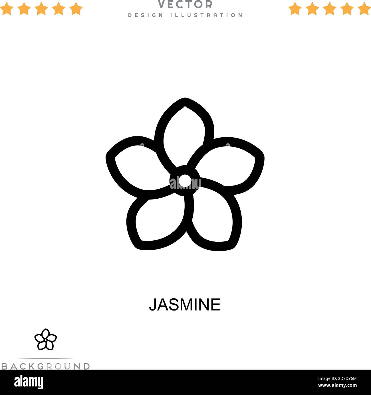 Jasmine icon. Simple element from digital disruption collection. Line ...