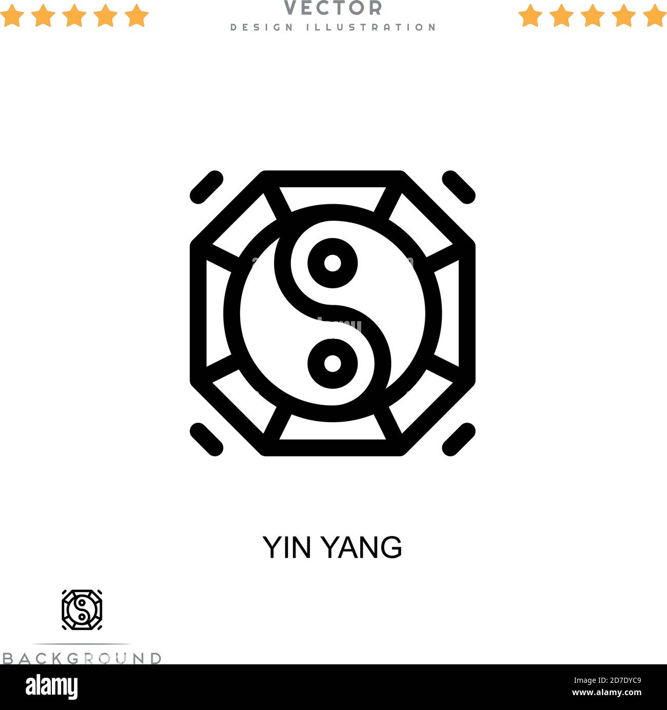 Yin yang icon. Simple element from digital disruption collection. Line ...