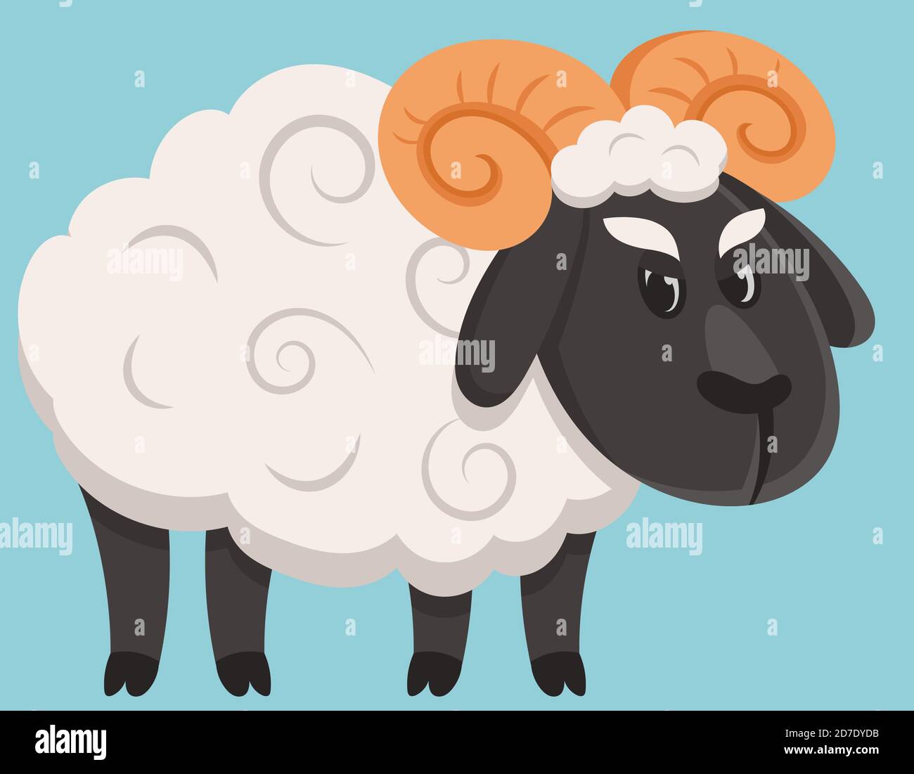 Sheep in farm cartoon hi-res stock photography and images - Alamy
