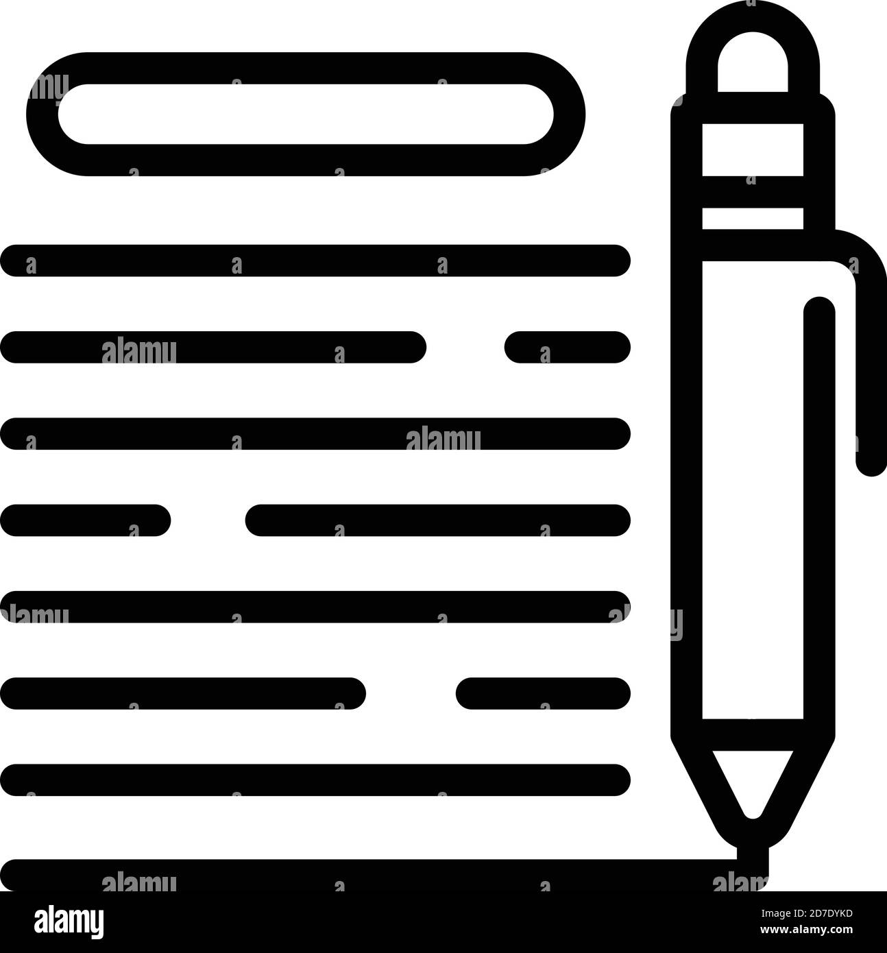 Student writing icon. Outline student writing vector icon for web ...