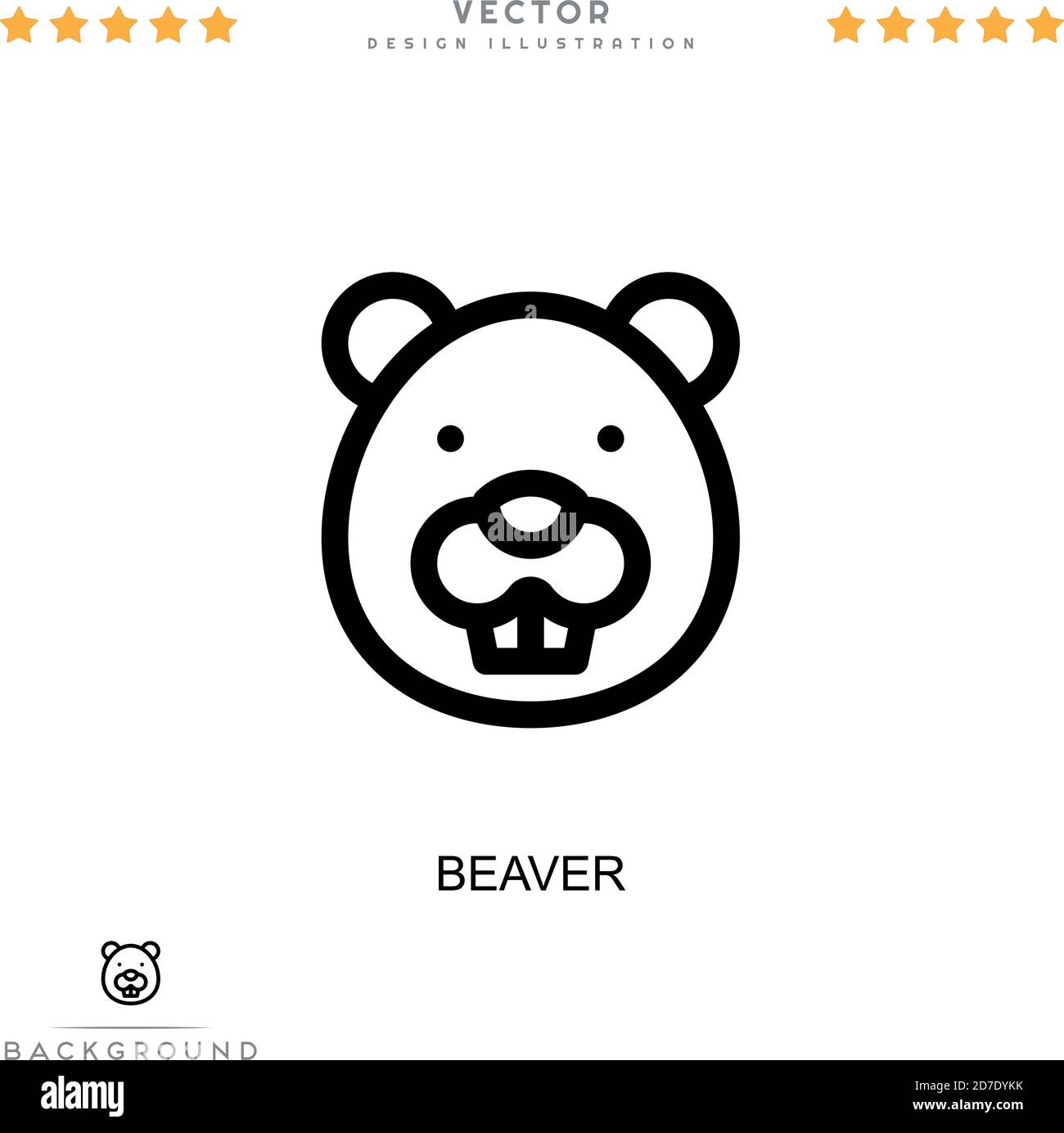 Beaver icon. Simple element from digital disruption collection. Line ...