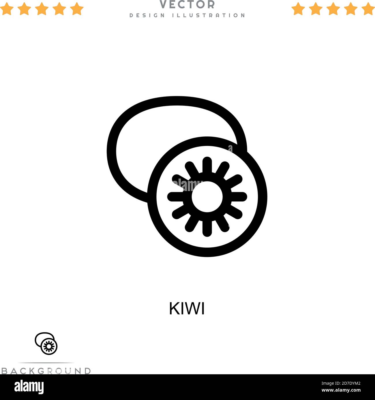 Kiwi icon. Simple element from digital disruption collection. Line Kiwi ...