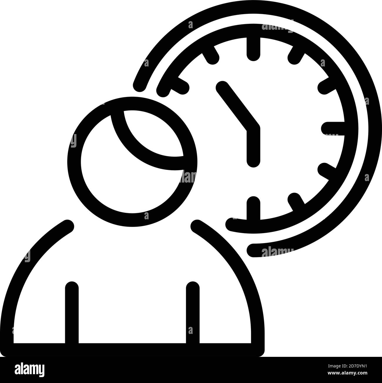 Student work time icon. Outline student work time vector icon for web ...