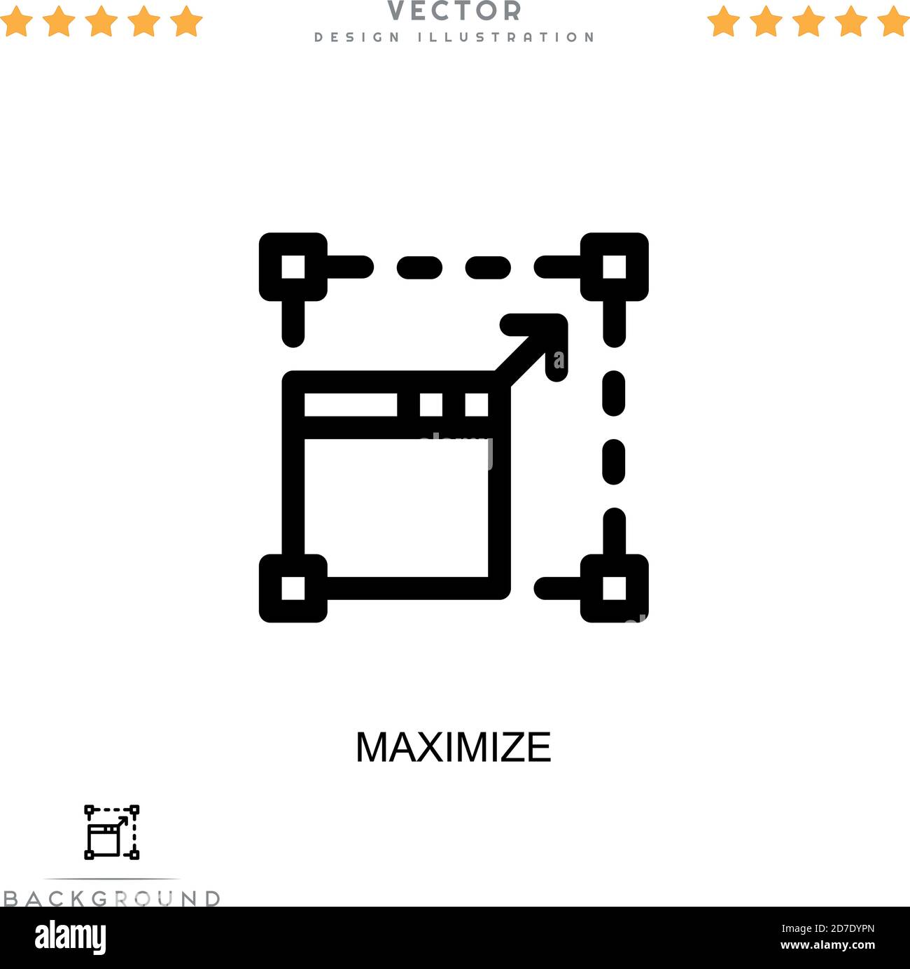 Maximize icon. Simple element from digital disruption collection. Line ...