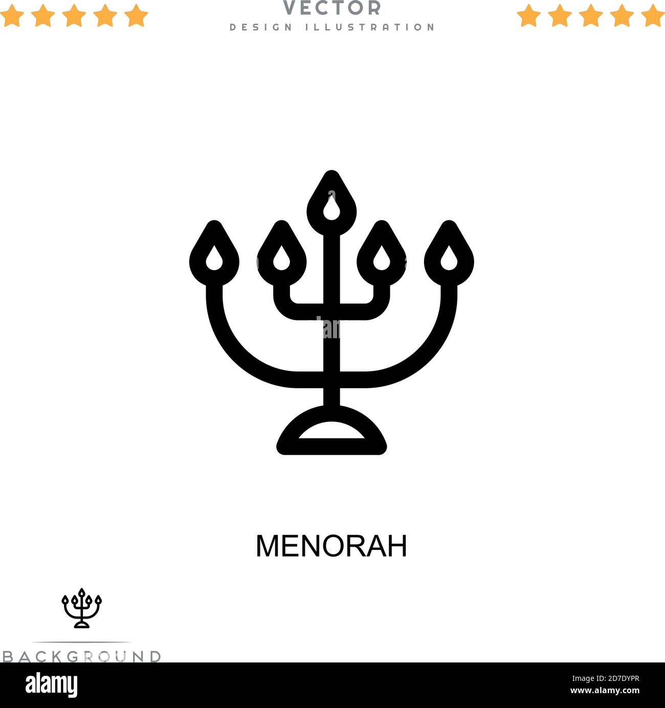 Menorah icon. Simple element from digital disruption collection. Line ...