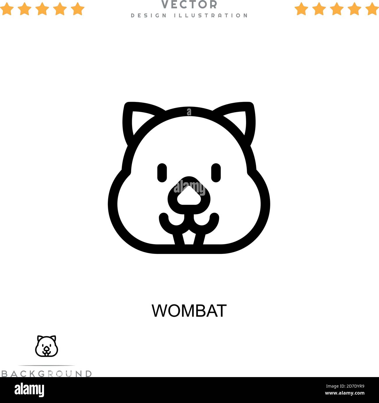 Wombat icon. Simple element from digital disruption collection. Line ...