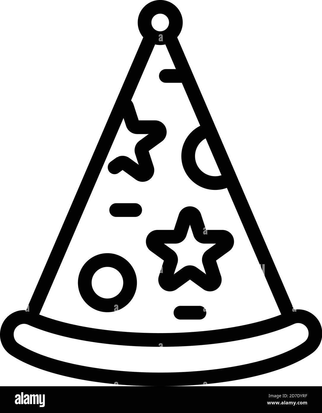 Party cone icon. Outline party cone vector icon for web design isolated ...