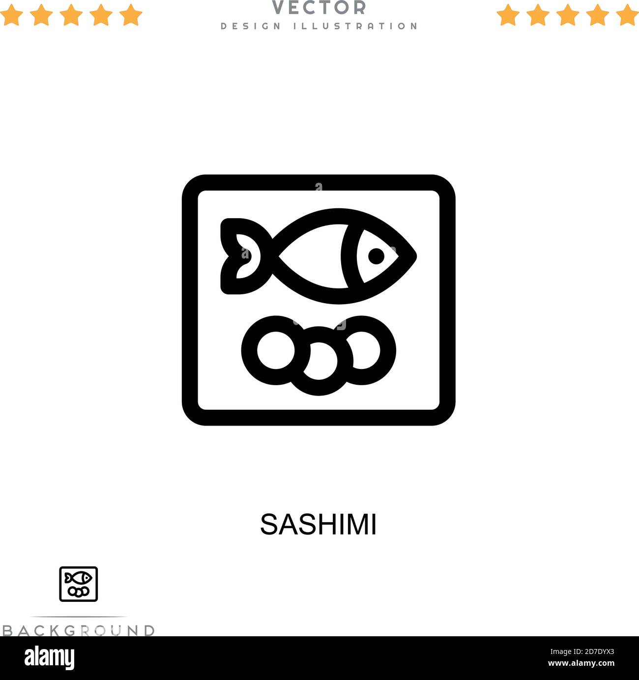 Sashimi icon. Simple element from digital disruption collection. Line ...