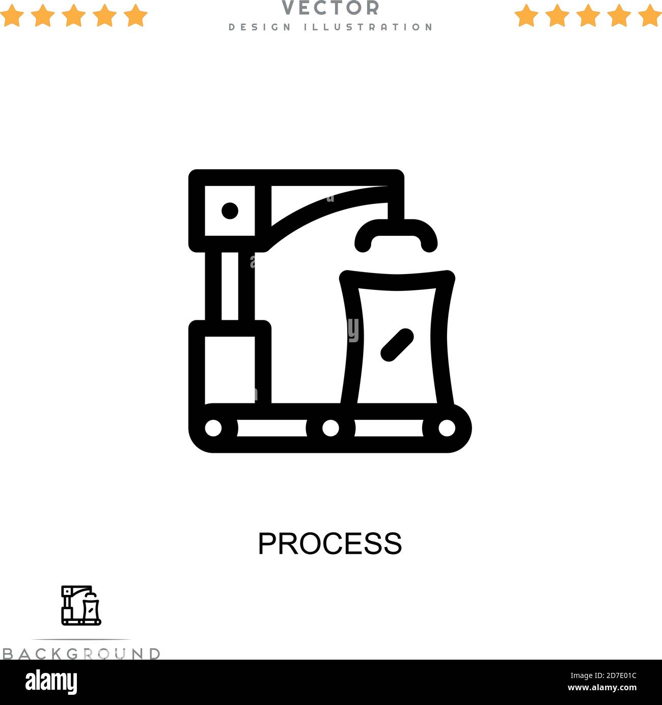 Process icon. Simple element from digital disruption collection. Line ...