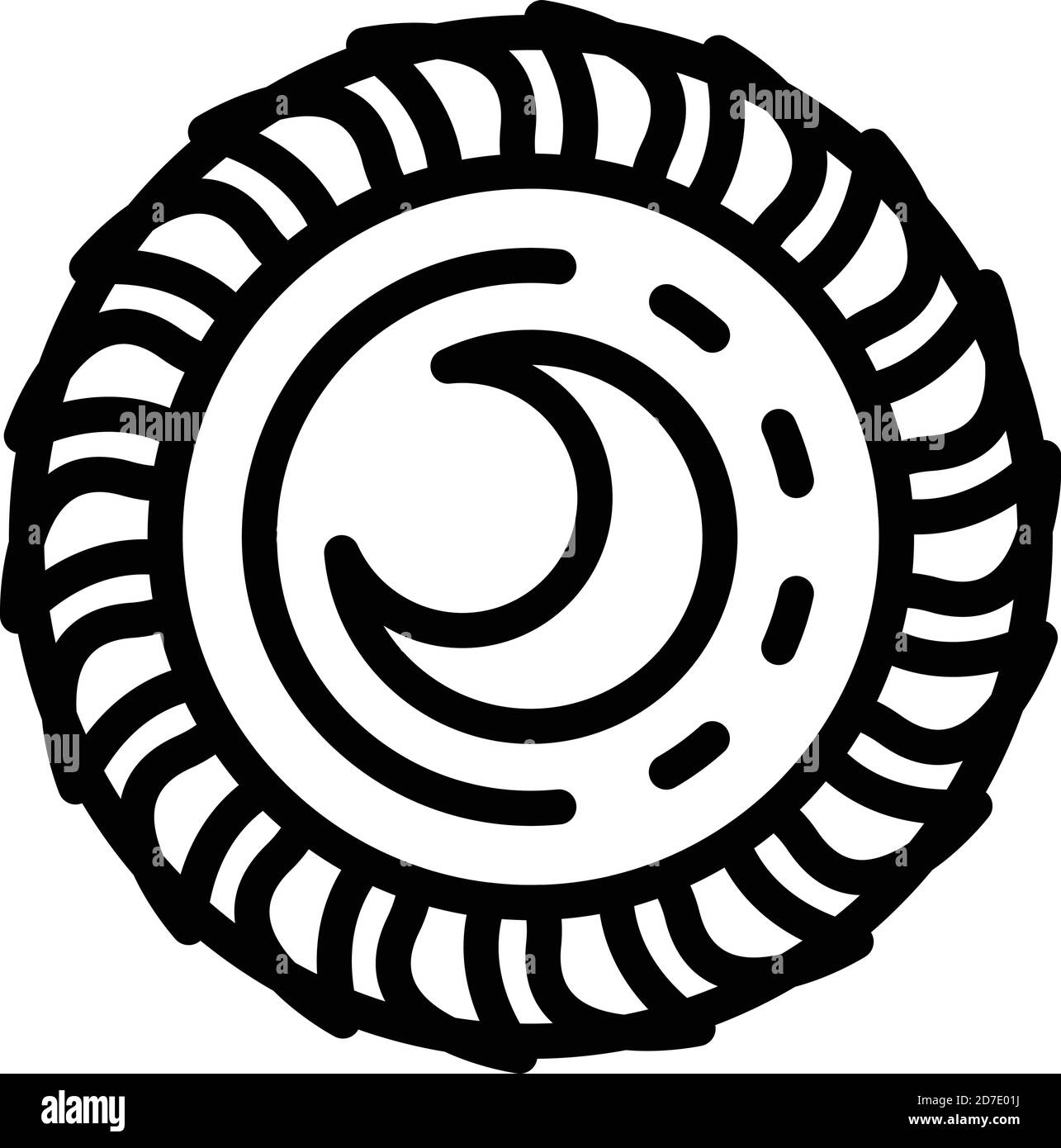 Celestial moon icon. Outline celestial moon vector icon for web design ...